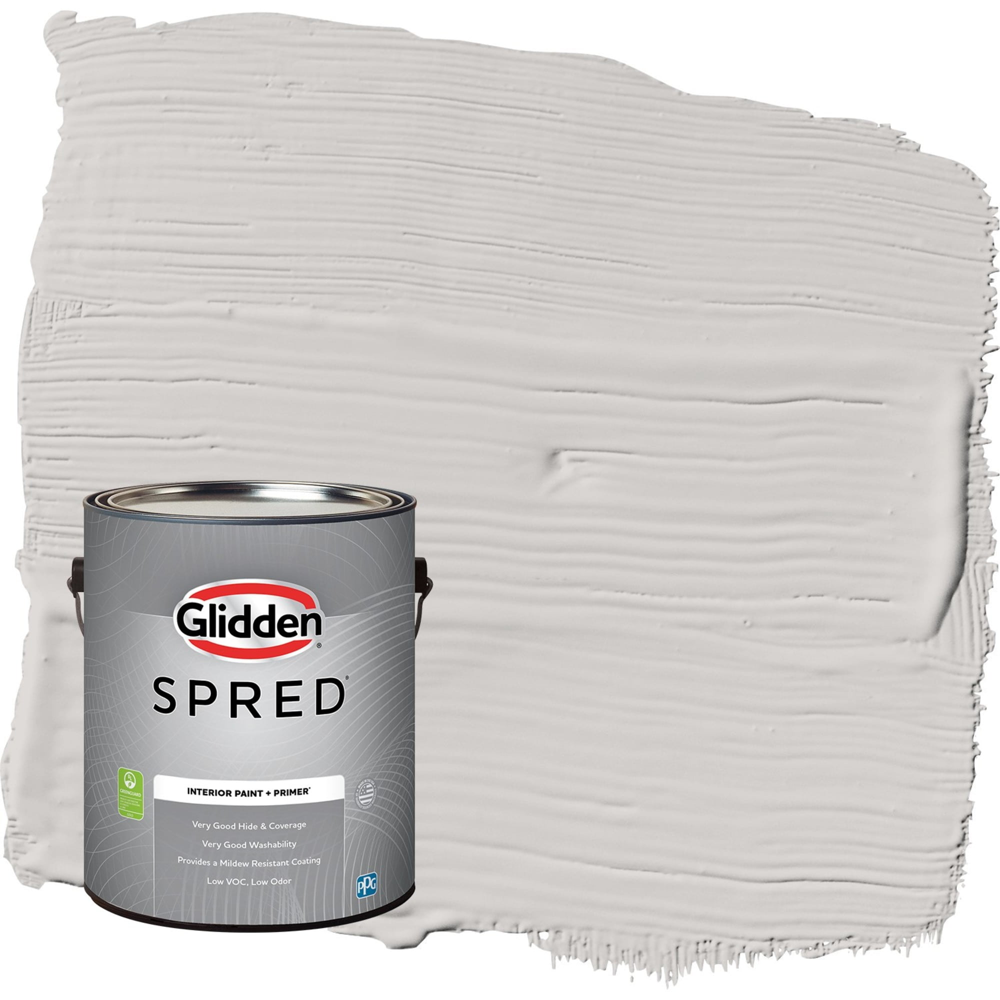 Glidden Spred Elusion / Grey Eggshell Interior Paint with Primer, 1 ...