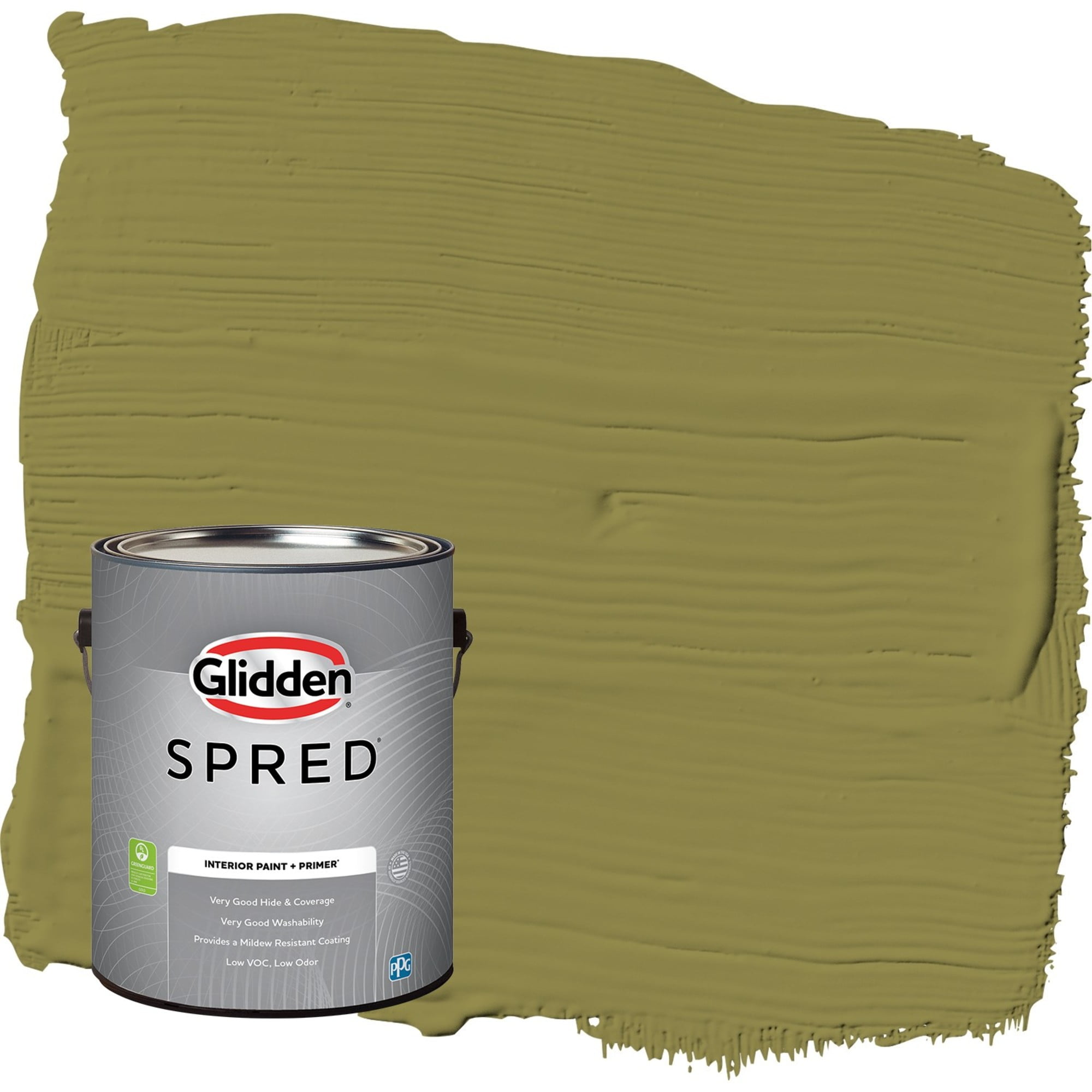 Glidden Spred Frog's Legs / Green Semi-Gloss Interior Paint with Primer ...