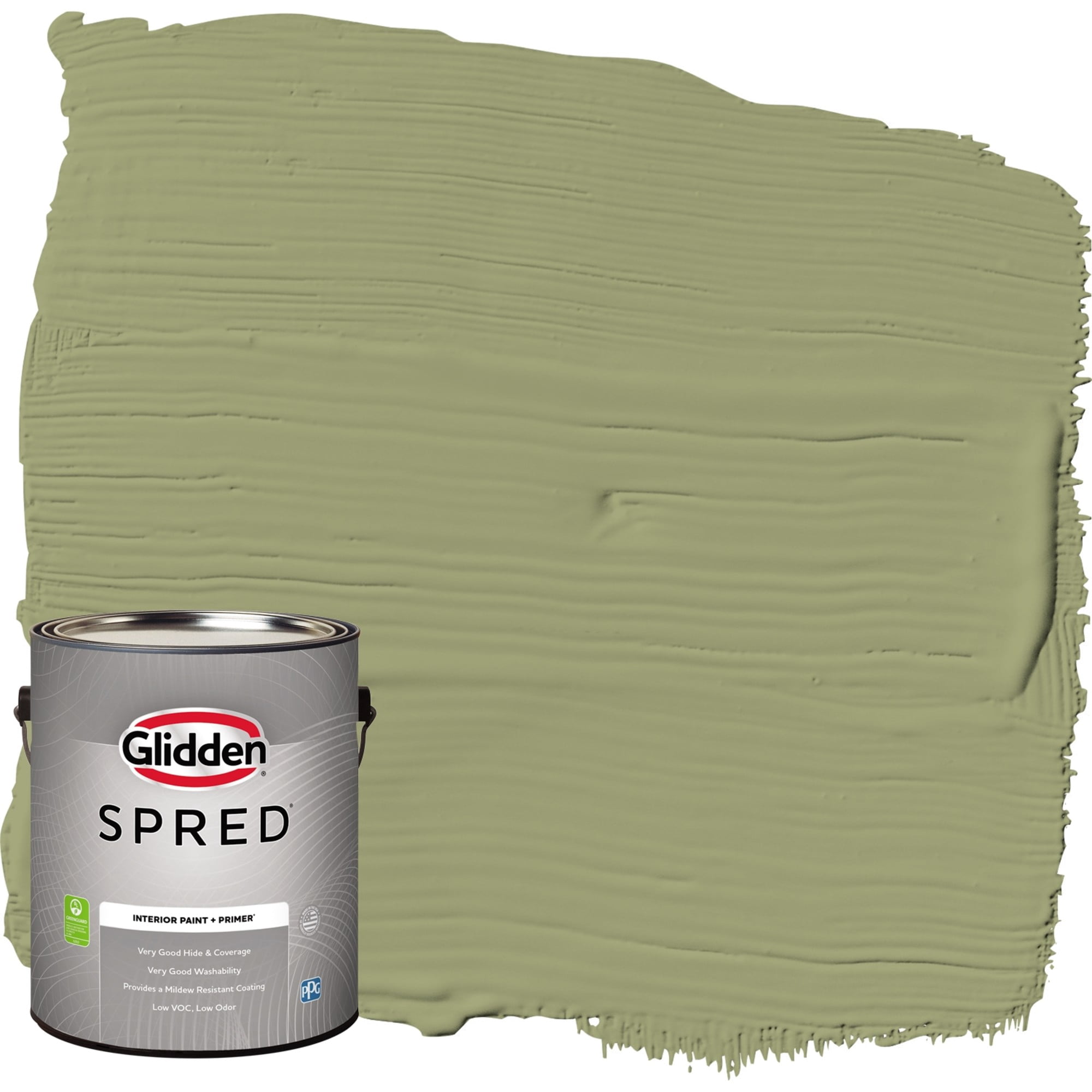 Glidden Spred Interior Paint & Primer Pine Trail / Green, Semi Gloss, 1 ...
