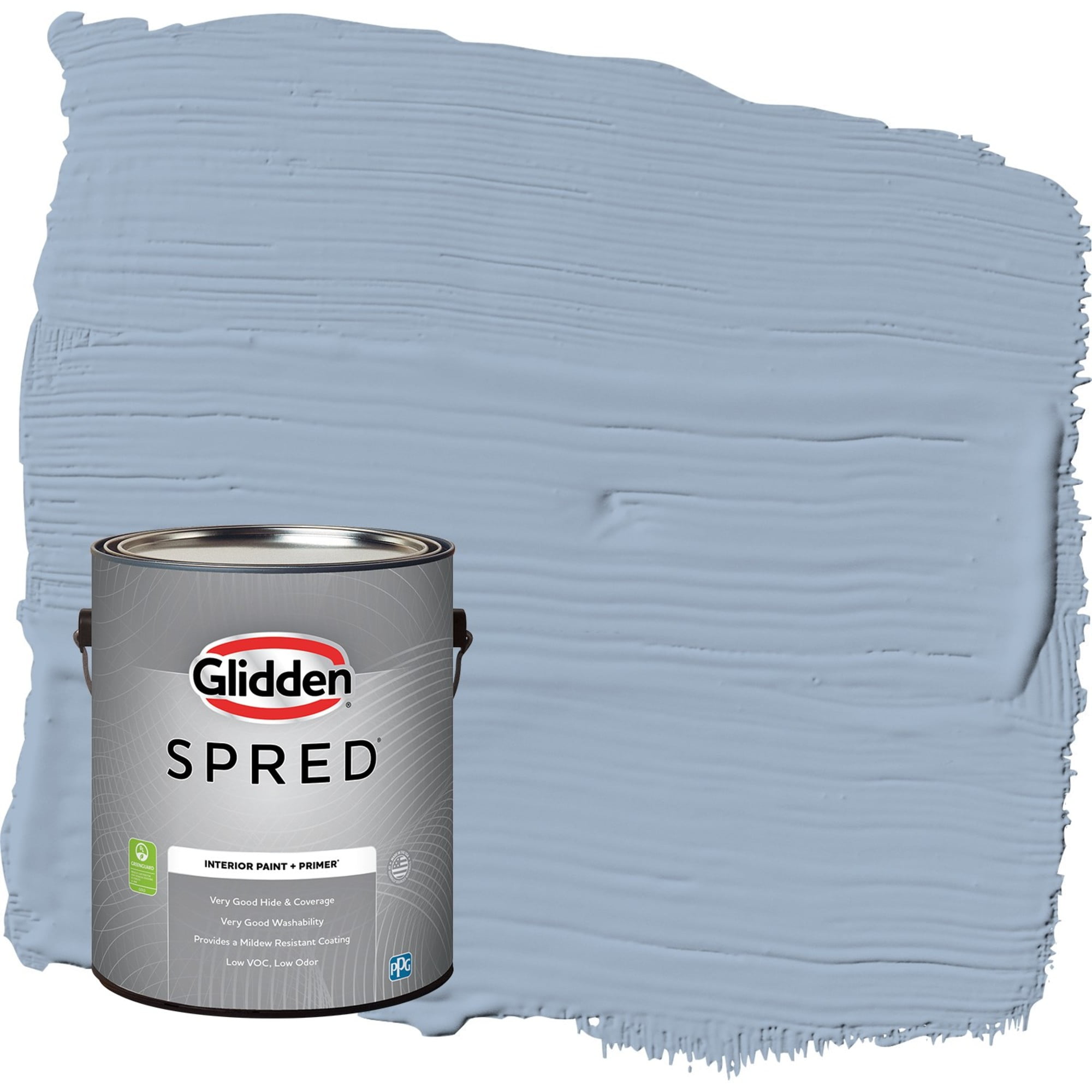 Glidden Spred Sterling Silver / Blue, Flat Interior Paint with Primer ...