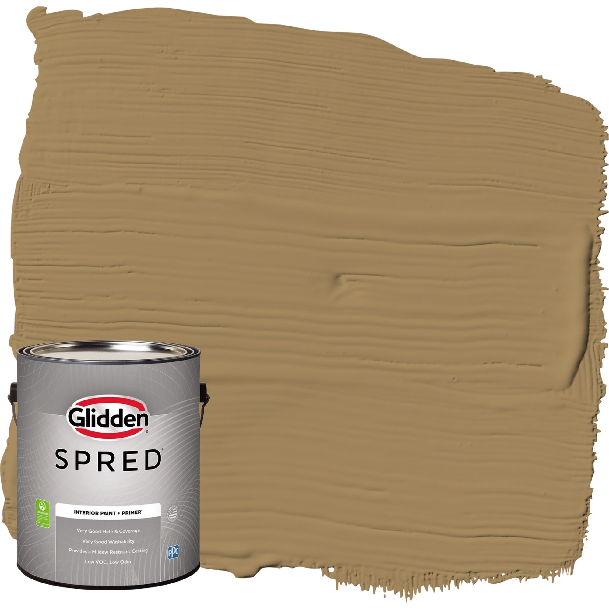 Glidden Spred Interior Paint & Primer Timber Beam / Brown, Eggshell, 1 ...