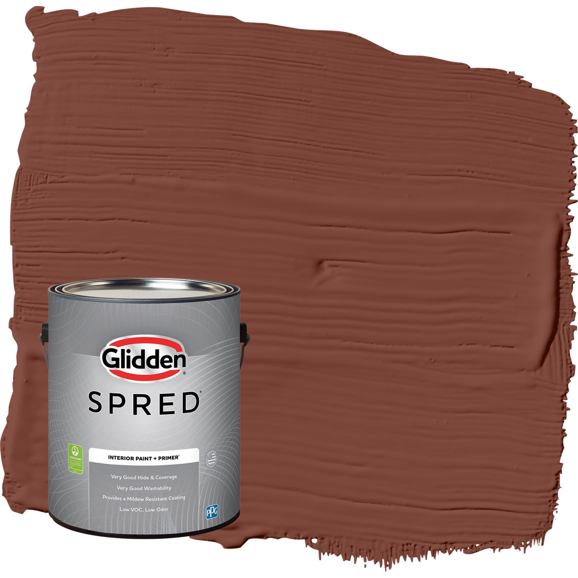 Glidden Spred Warm Mahogany / Red Semi-Gloss Interior Paint with Primer ...