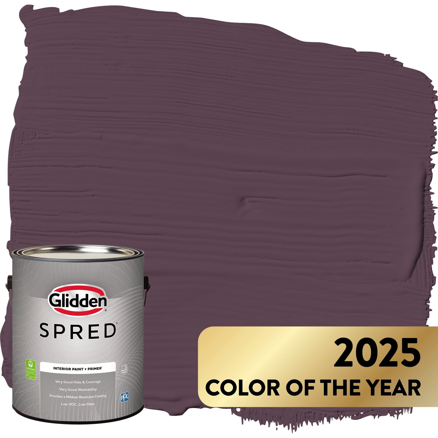 Glidden Spred Interior Paint Purple Basil, Eggshell, 1 Gallon - Walmart.com