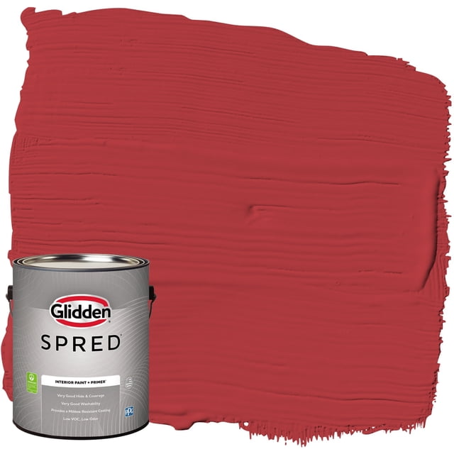 Glidden Spred Interior Paint Red Gumball / Red, Semi-Gloss, 1 Gallon ...