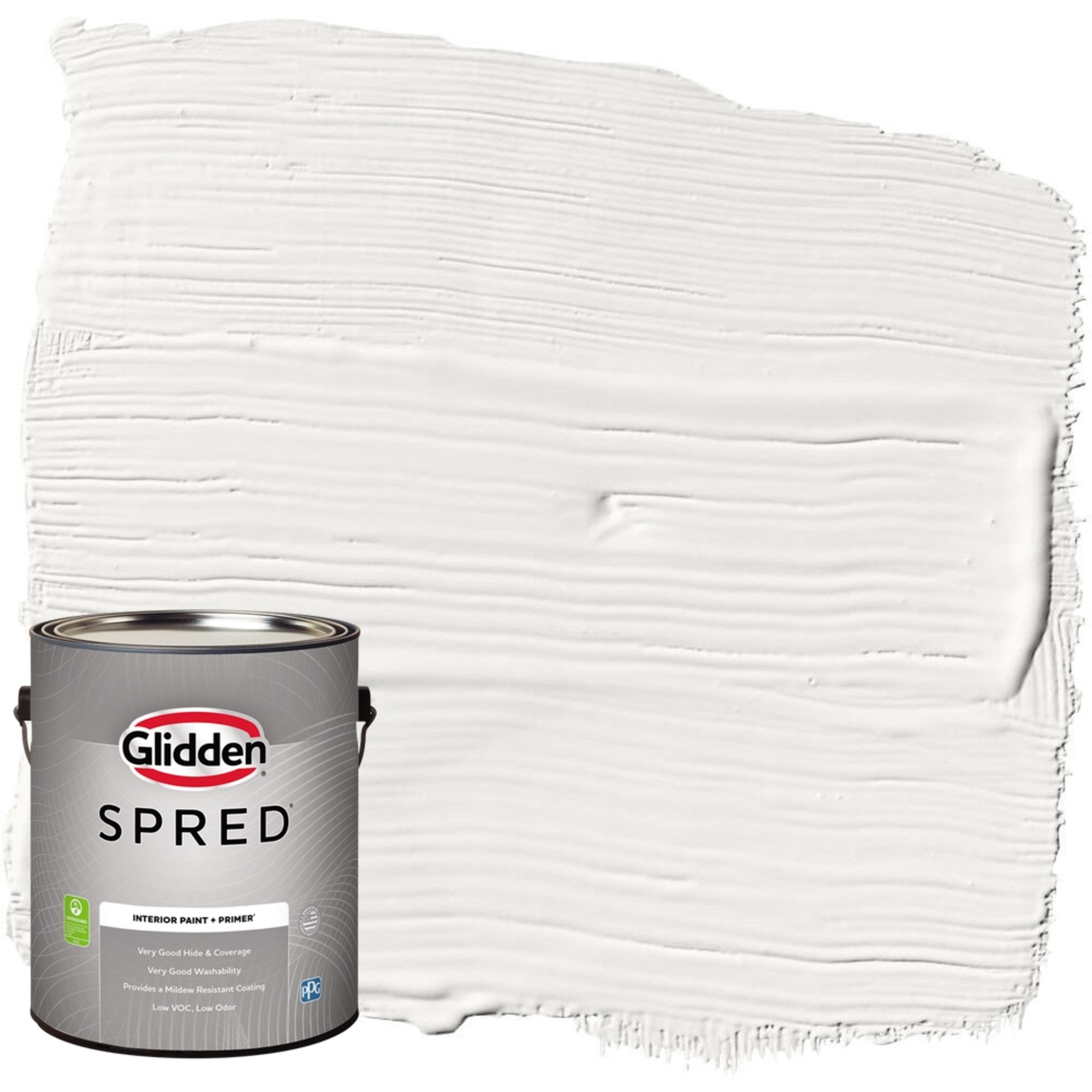 Glidden Spred 1 Gallon Silver Feather / Beige Semi-Gloss Interior Paint ...