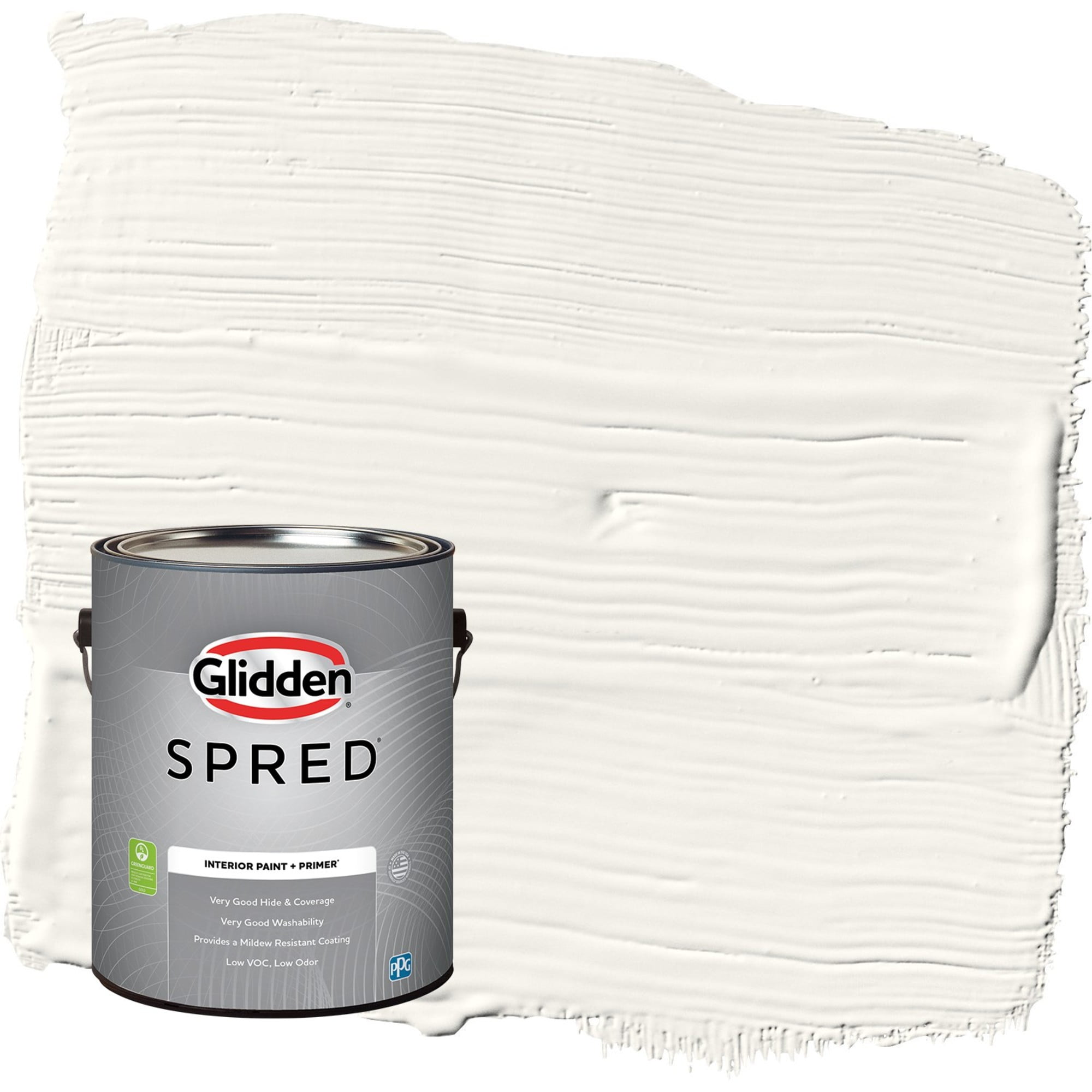 Glidden Spred Cotton Tail / Gray Eggshell Interior Paint with Primer, 1 ...