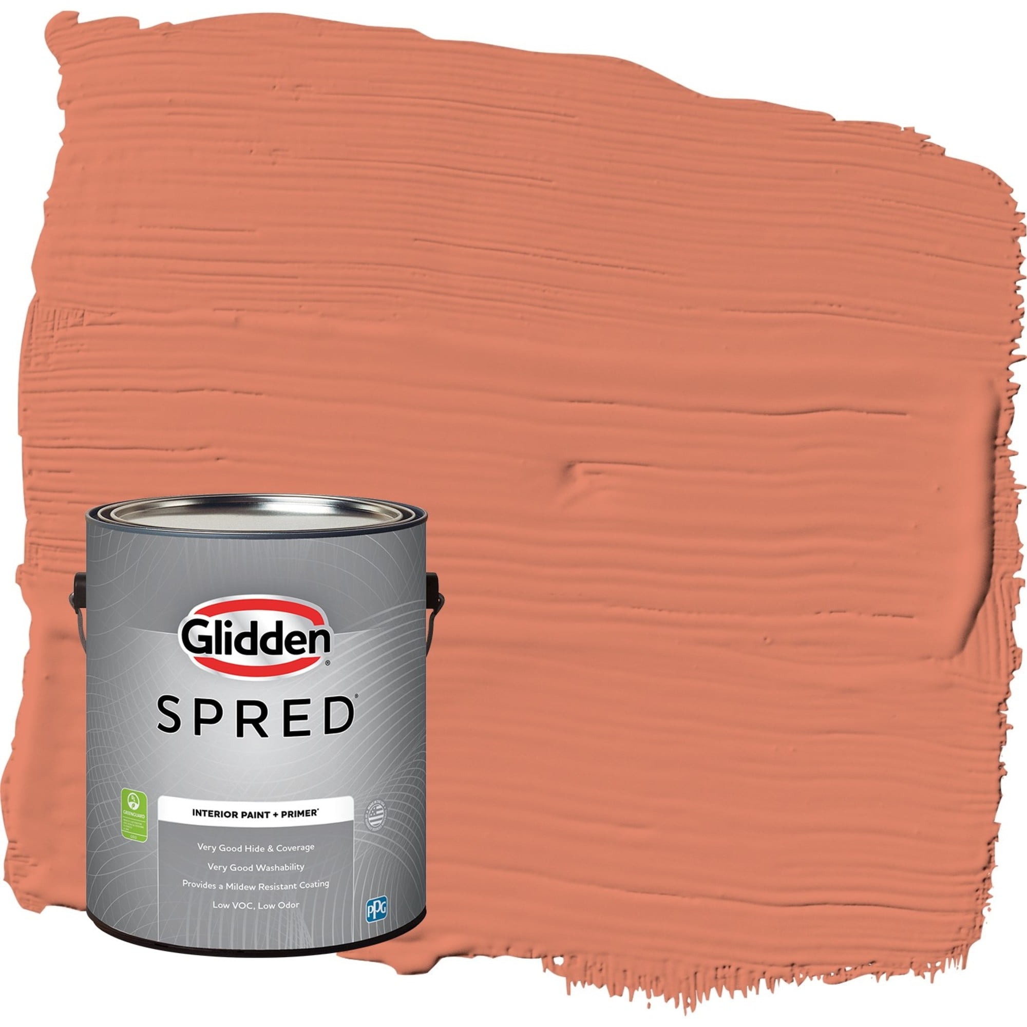 Glidden Spred Summer Sunset / Orange, Eggshell Interior Paint with ...