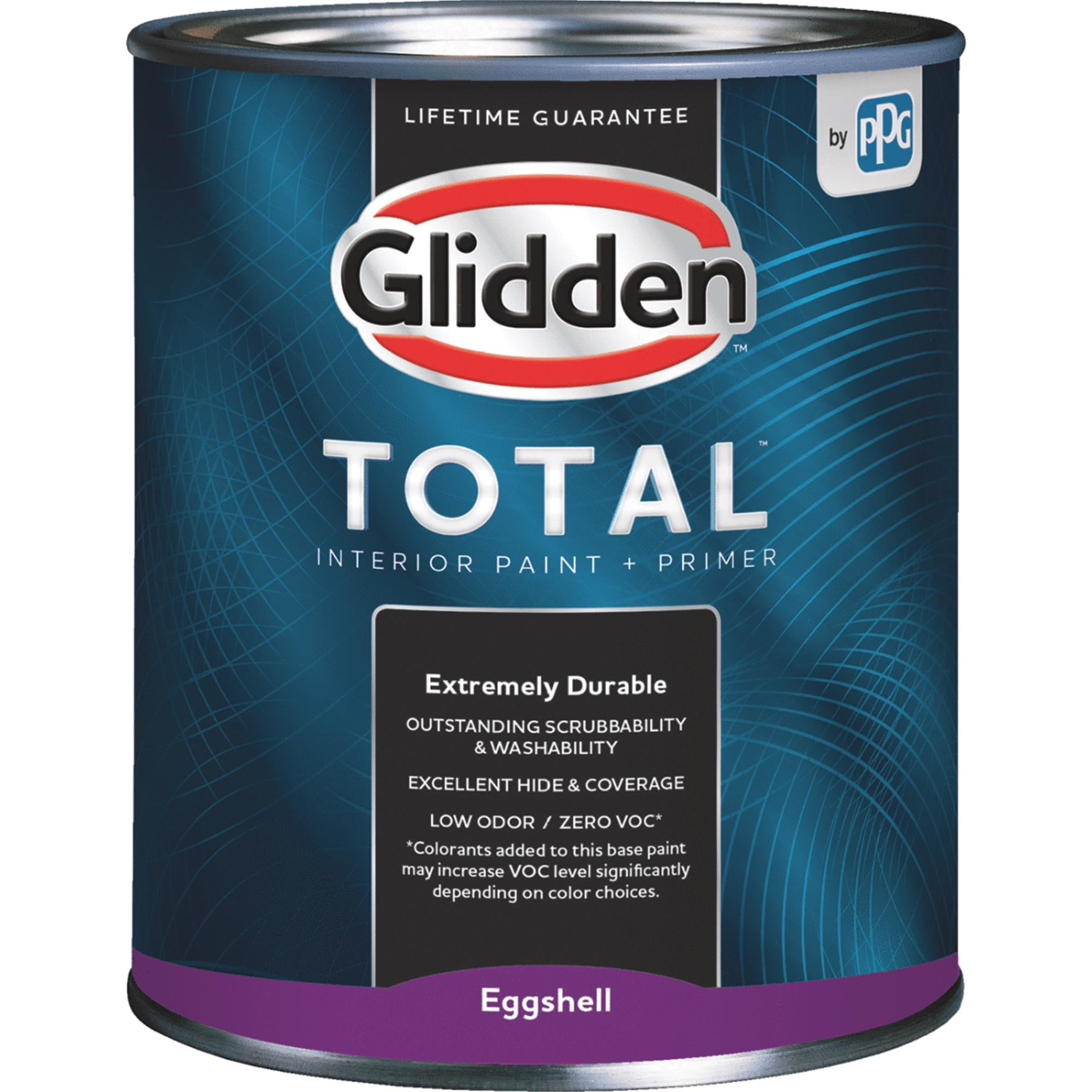 Glidden Total Interior Paint + Primer Eggshell Ultra Deep Base 1 Gallon ...