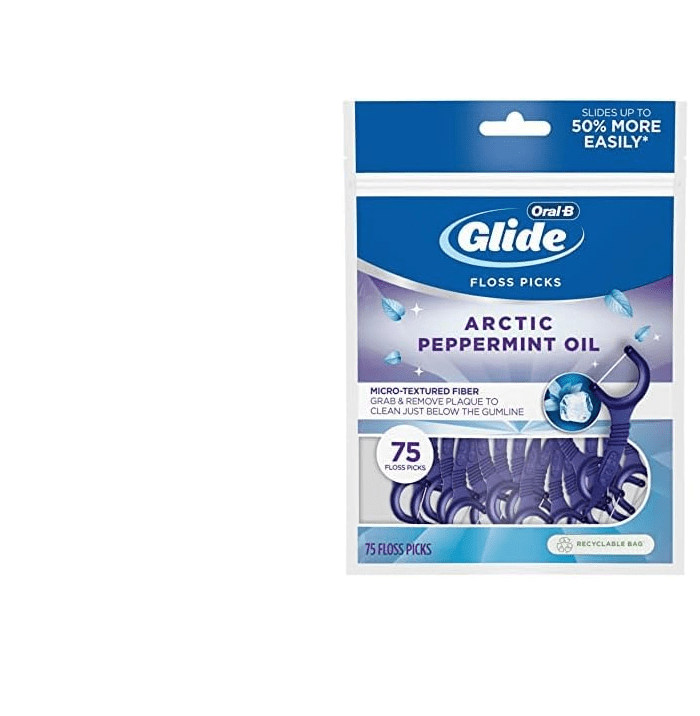 Glide 3D White Floss Picks, Arctic Peppermint Oil 75 ea (Pack of 4 ...