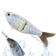 3Pcs Swim Baits for Bass Fishing Pre-Rigged Bass Lures with Weighted ...