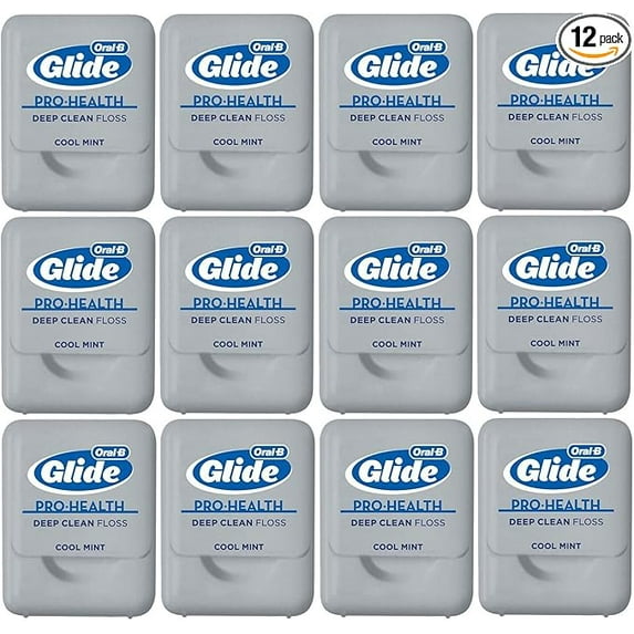 Glide Deep Clean Floss Cool Mint 4m (4, 3 yd/vg) (Pack of 12) - Walmart.com