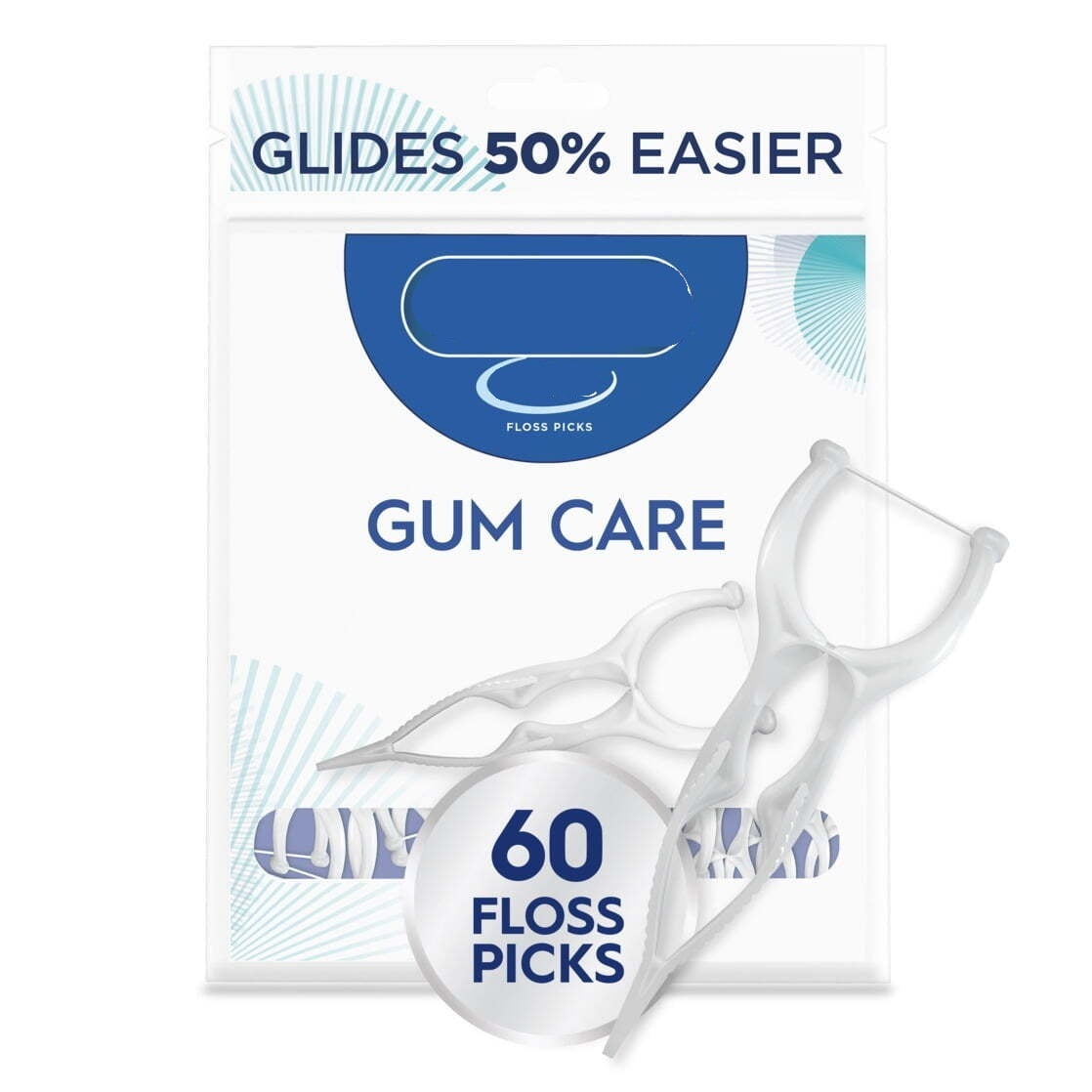 Glide Gum Care Dental Floss Picks, Good for Back Teeth, 60 Picks ...