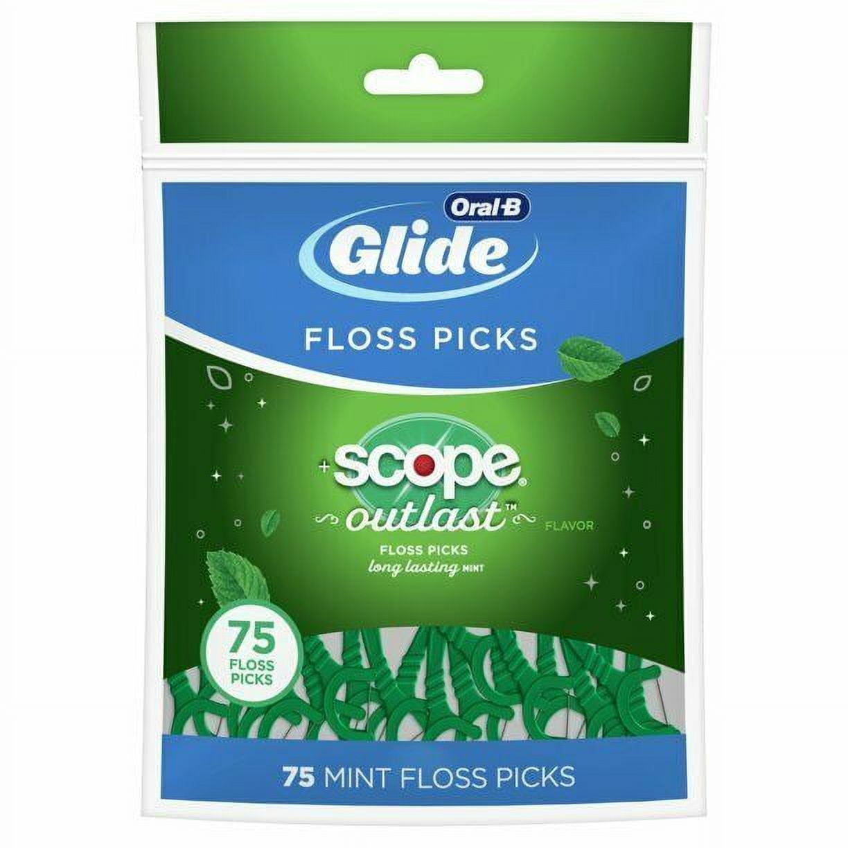 Glide Floss Picks, Long Lasting Mint, 75 Ct, Pack of 3, Shred Resistant ...