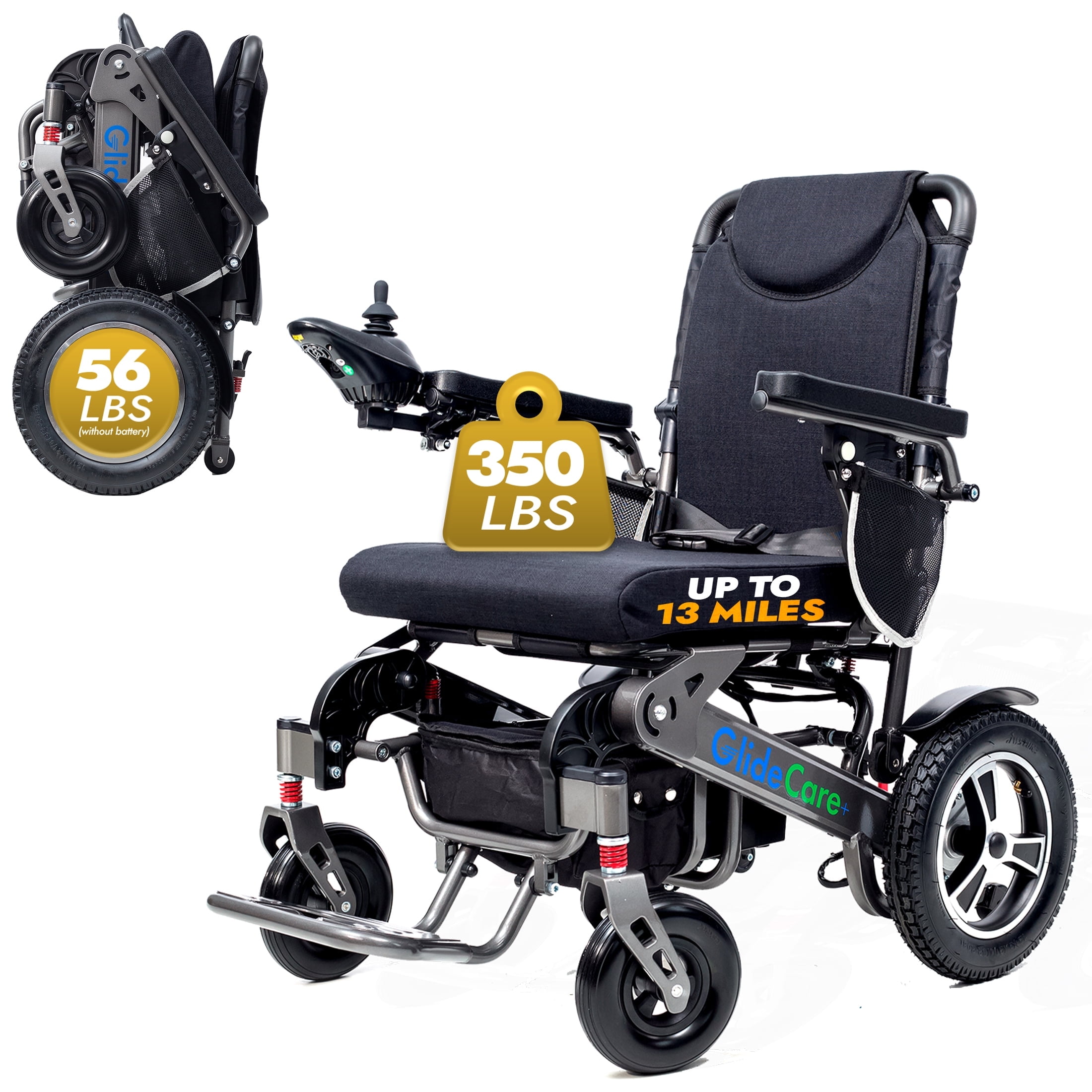 GlideCare G-6 Electric Wheelchair, Lightweight and Portable Wheelchairs ...