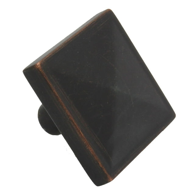 GlideRite 1-1/4 in. Classic Square Pyramid Cabinet Knobs, Oil Rubbed ...