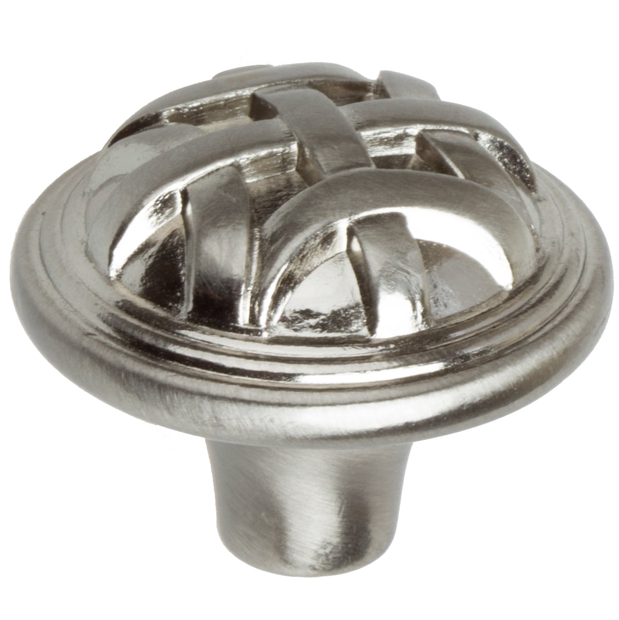 GlideRite 1-1/4 in. Round Braided Cabinet Knob, Satin Nickel - Walmart.com