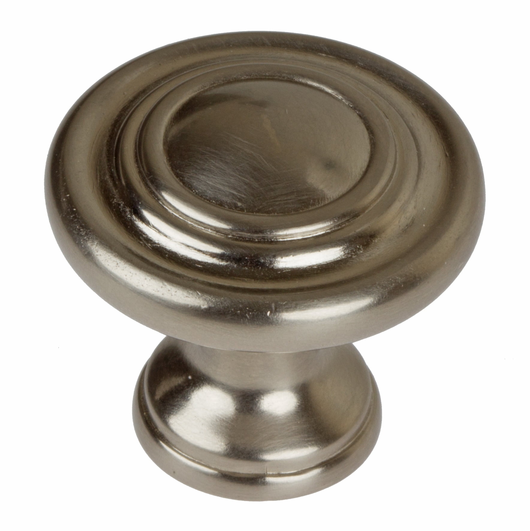 GlideRite 1.25 in. Classic Round Ring Cabinet Knobs, Satin Nickelk ...
