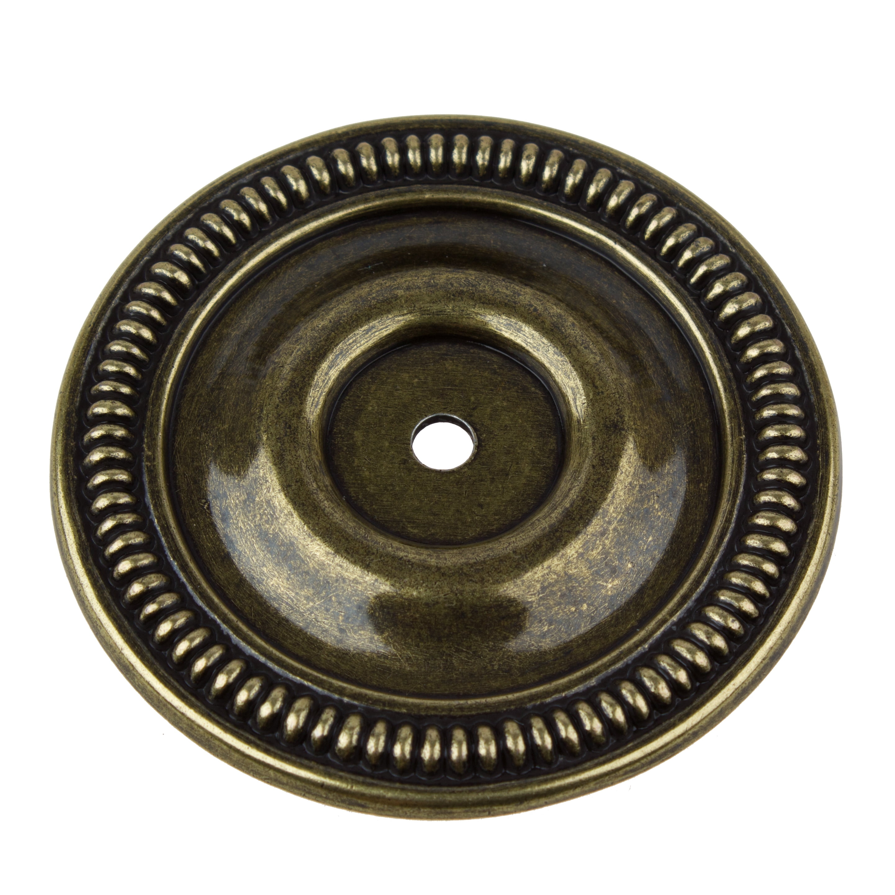 GlideRite 2-1/2 in. Round Classic Cabinet Backplates, Antique Brass ...