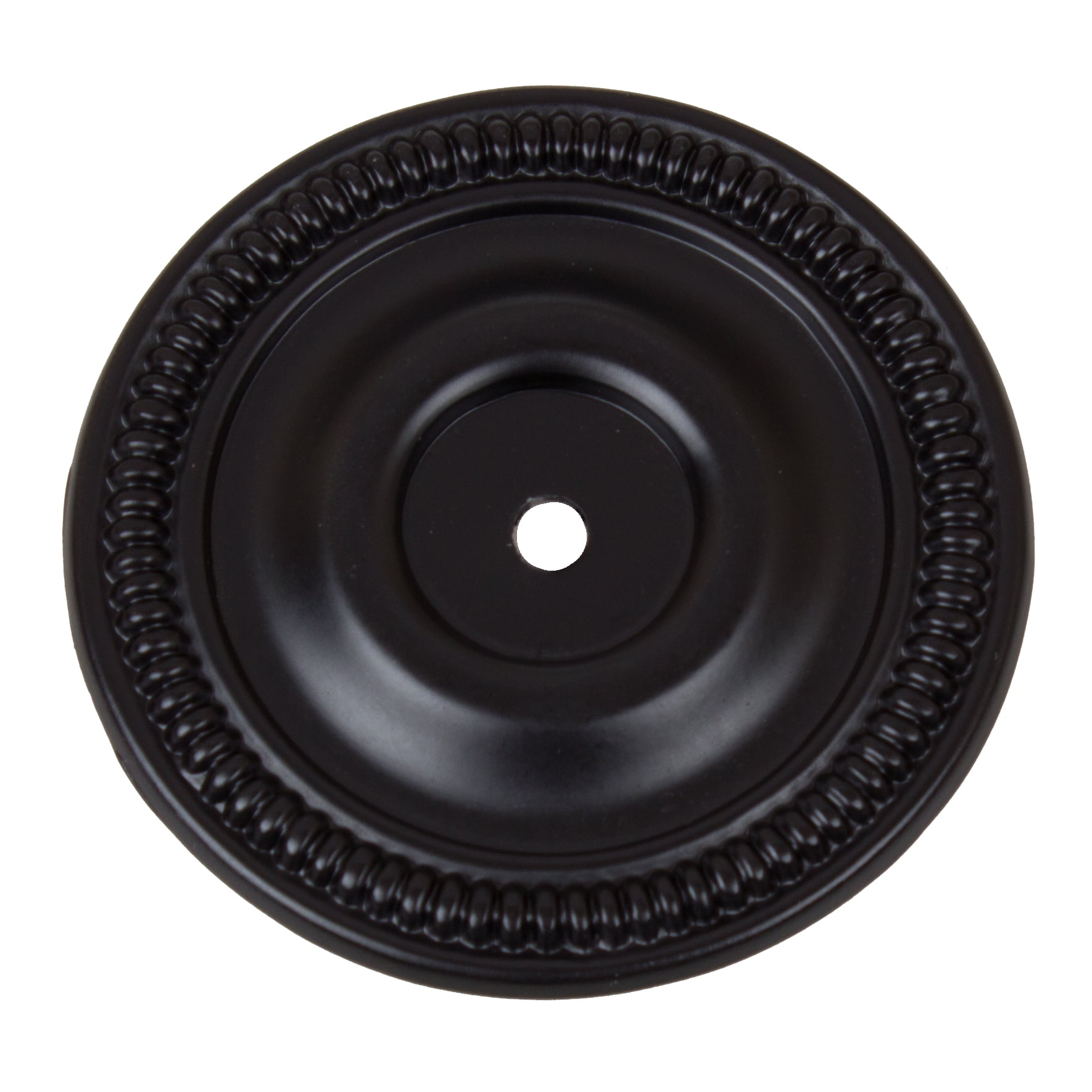 GlideRite 2-1/2 in. Round Classic Cabinet Backplates, Matte Black, Pack ...