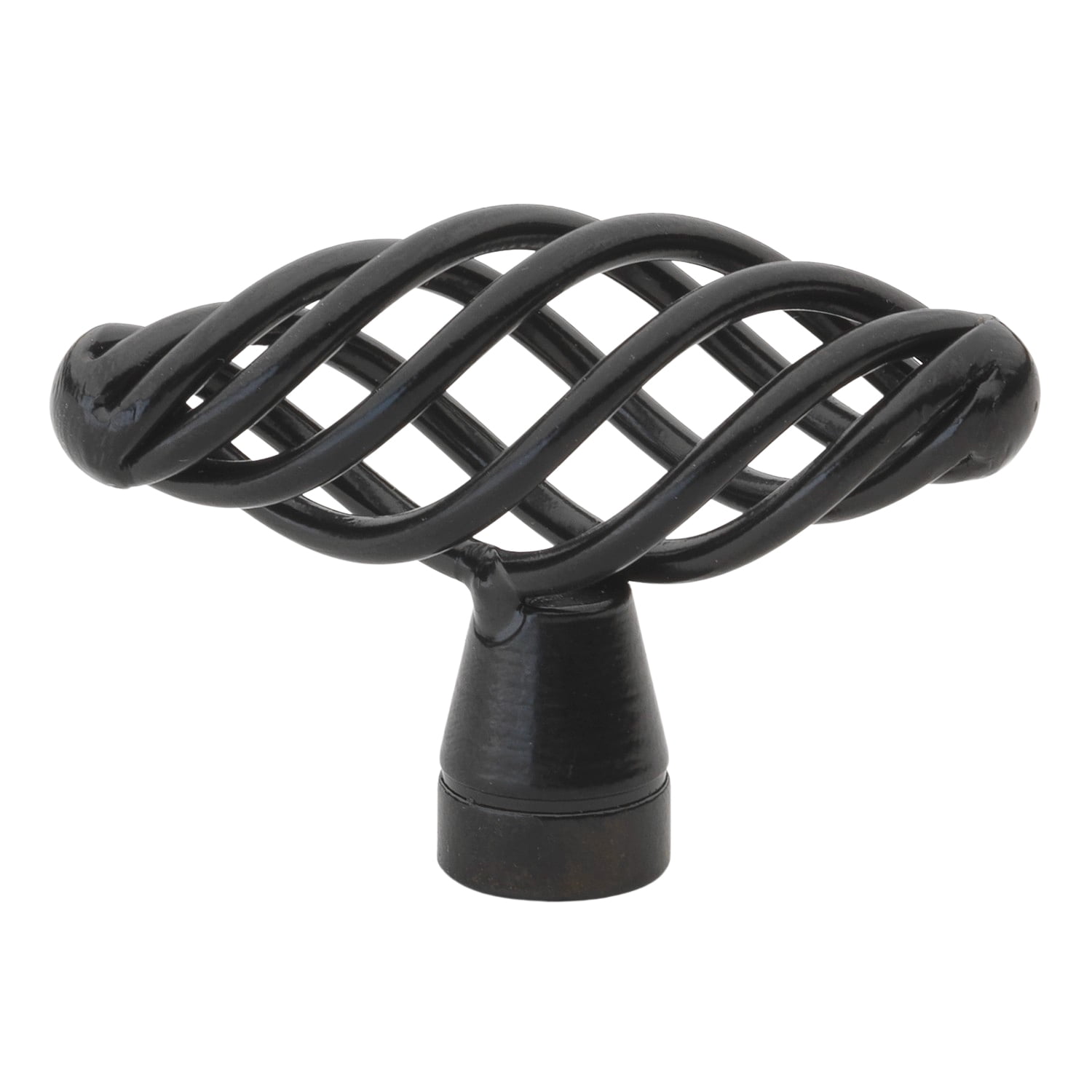 GlideRite 2 in. Classic Oval Birdcage Cabinet Knobs, Matte Black, Pack ...
