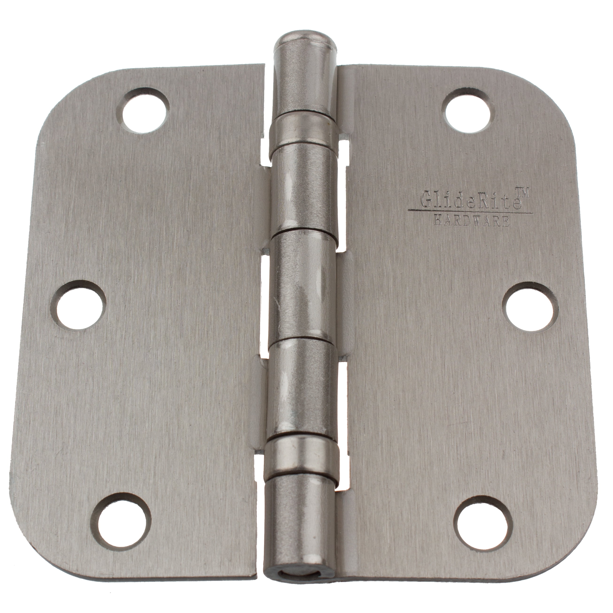 GlideRite 3-1/2 in. Ball-Bearing Steel Door Hinge with 5/8 in. Corner ...