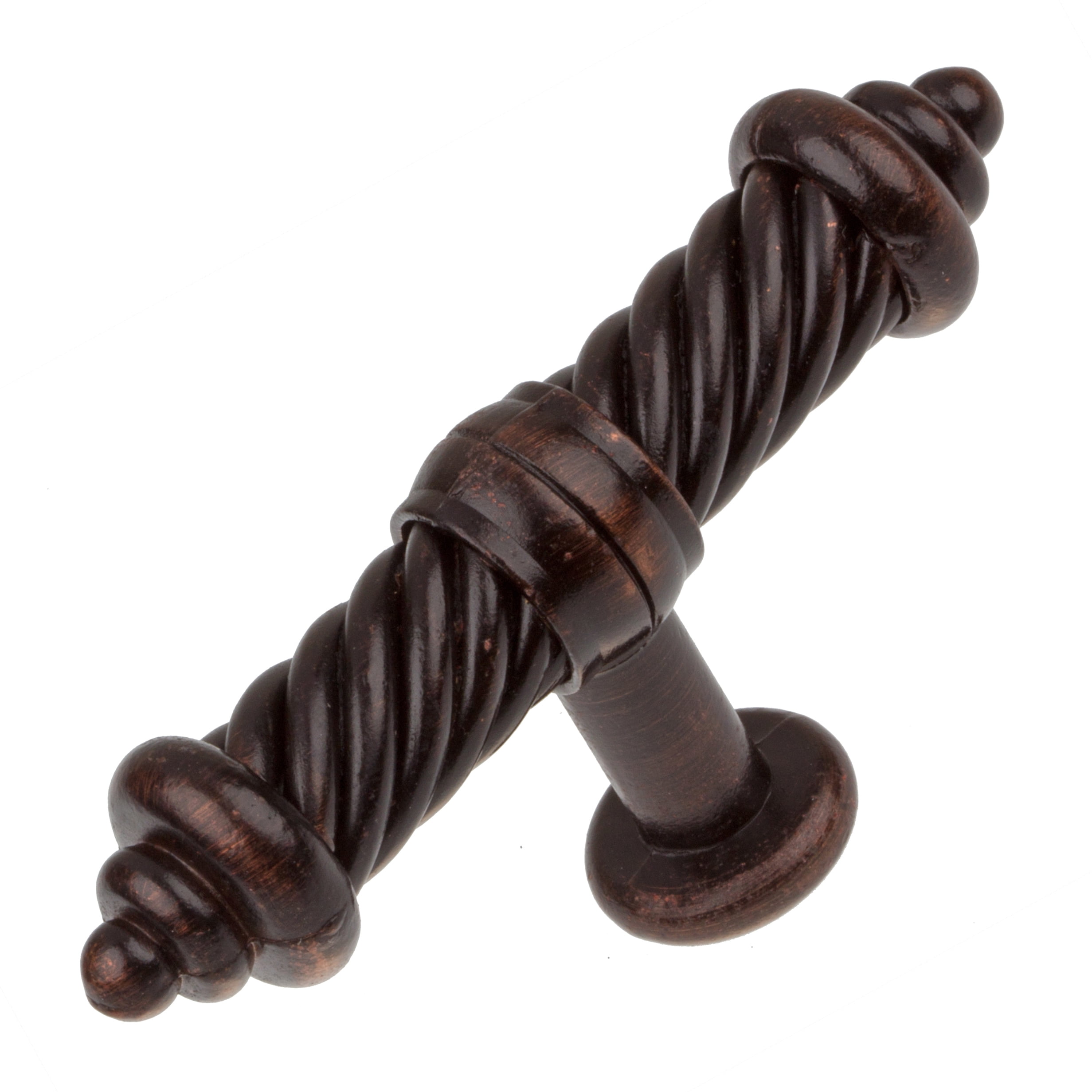 GlideRite 3-1/2 in. Classic Twisted Cabinet Knob, Rustic Bronze ...