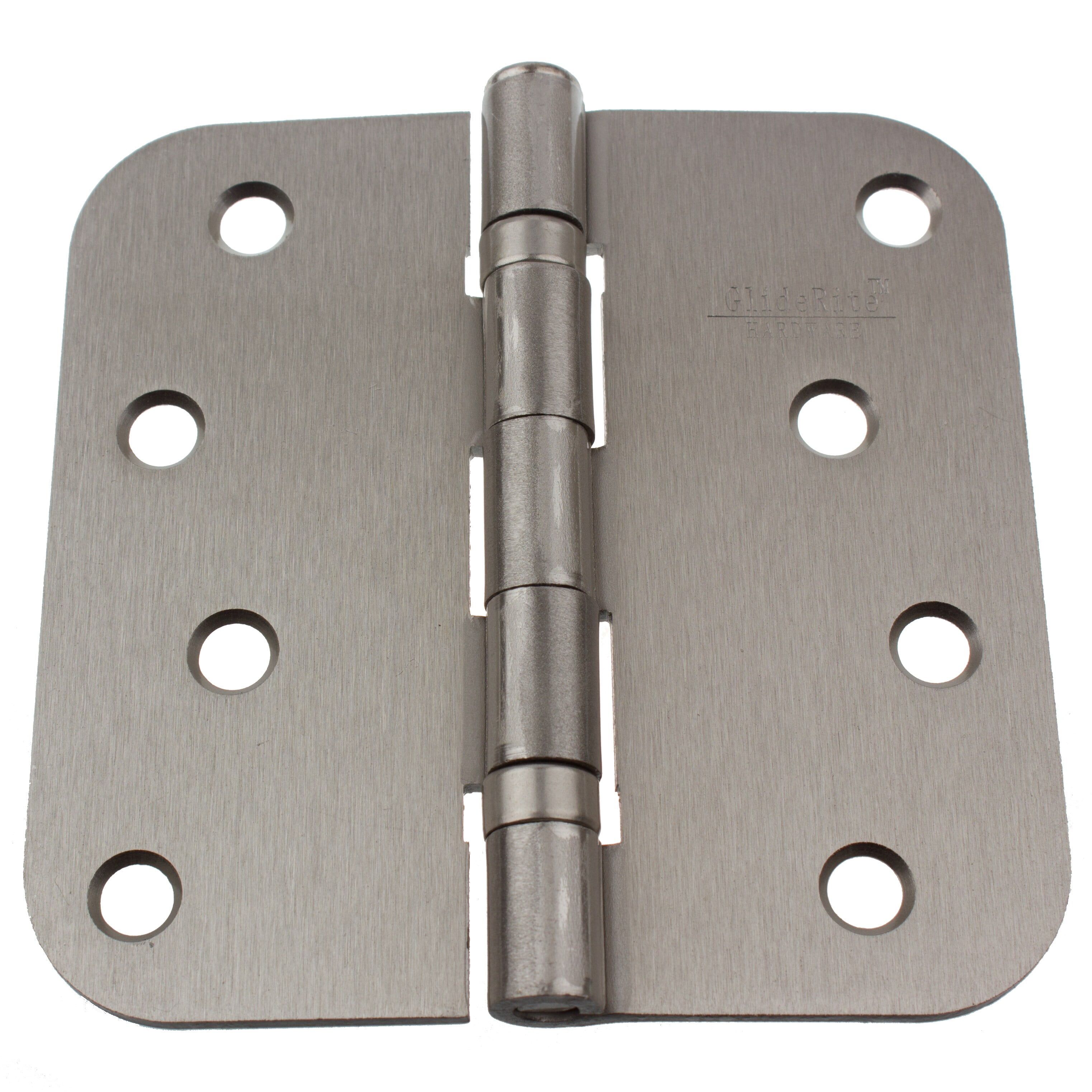 GlideRite 4 in. Ball-Bearing Steel Door Hinges with 5/8 in. Corner ...