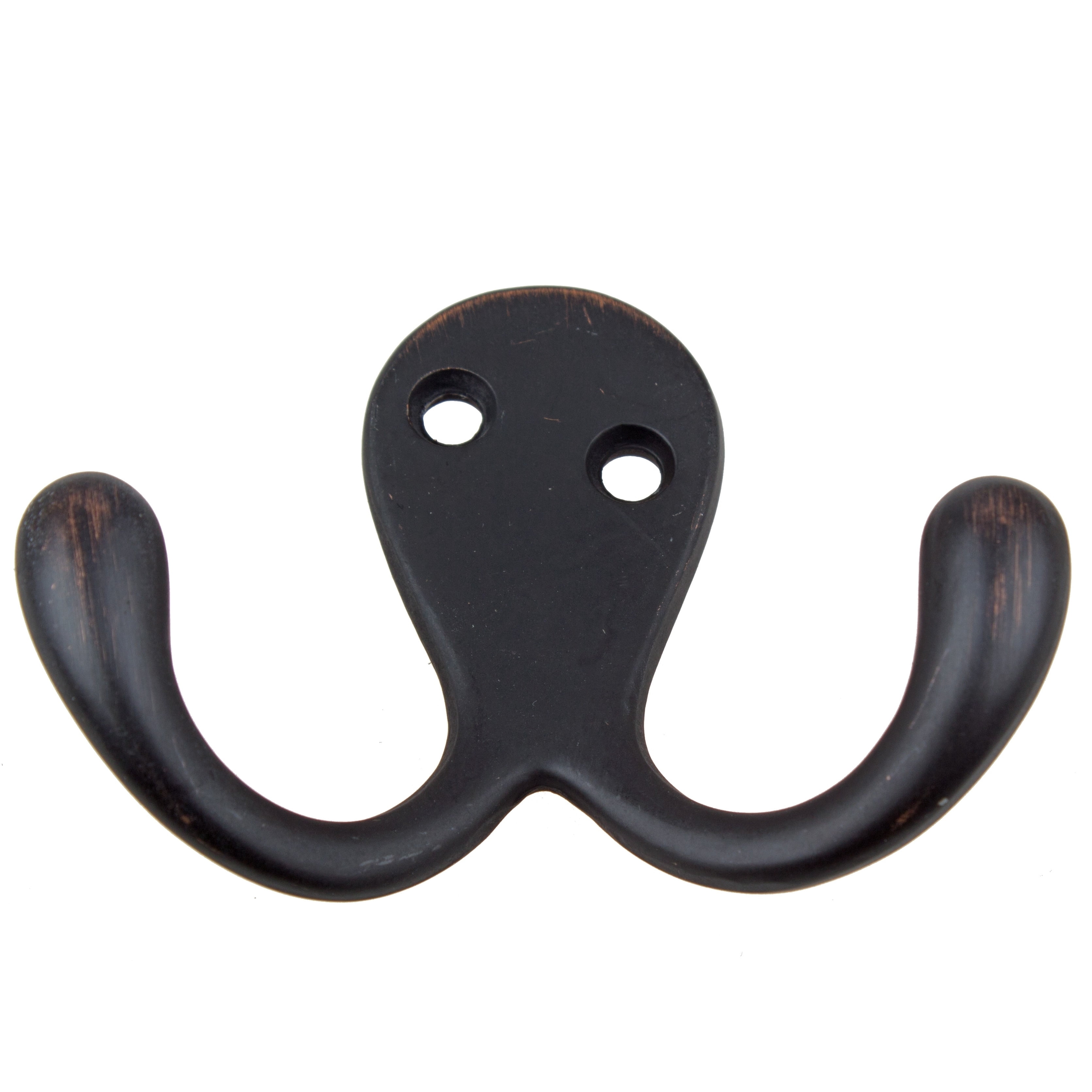 GlideRite 5-Pack 2 in. Oil Rubbed Bronze Double Coat Hooks - Walmart.com