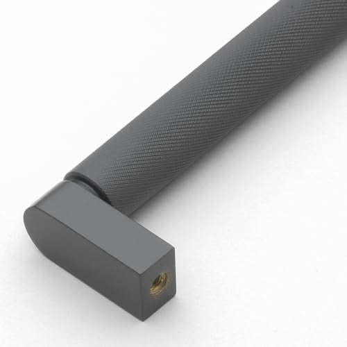 GlideRite 6-5/16 in. CC Solid Knurled Bar Pull Cabinet Hardware Handle ...