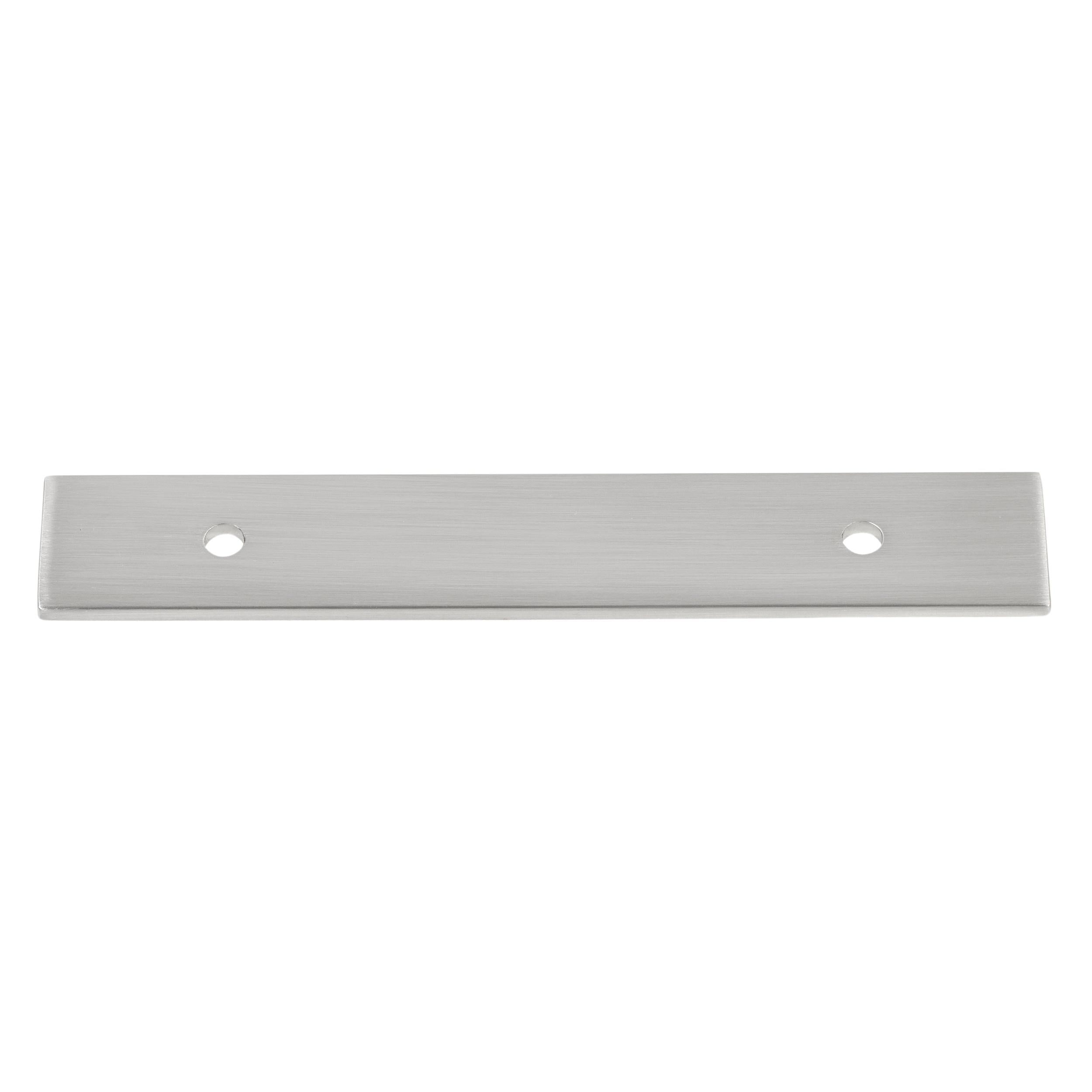GlideRite 6" Squared Backplate 3-3/4" 96mm Center-Center, Satin Nickel ...