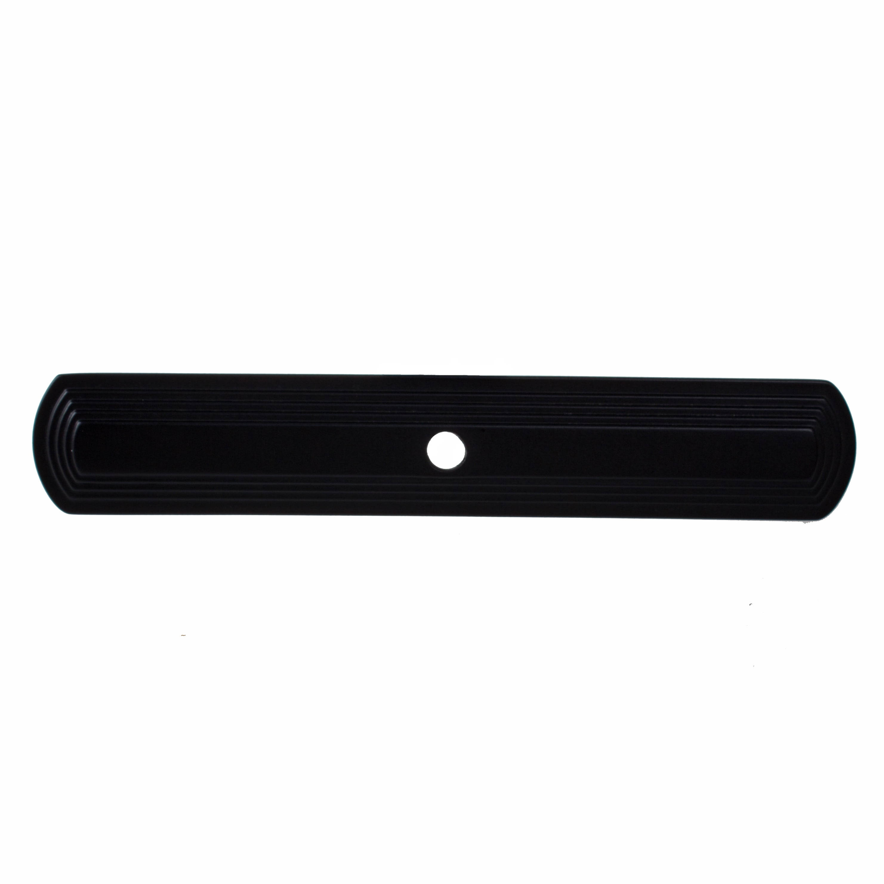 GlideRite 6 in. Narrow Rounded Rectangle Cabinet Backplate, Matte Black ...