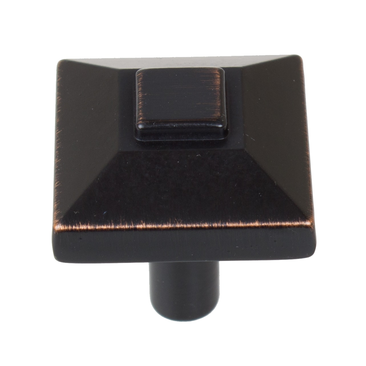 GlideRite 7/8 Inch Classic Square Pyramid Cabinet Knobs, Oil Rubbed ...