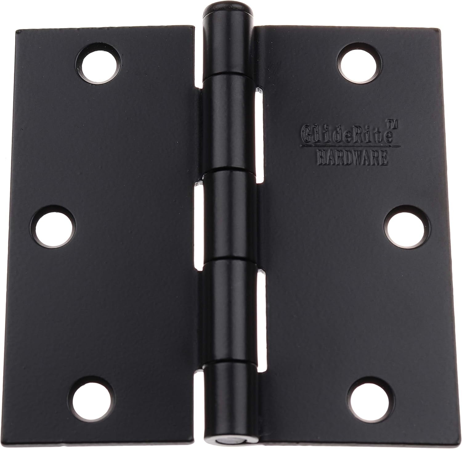 GlideRite Hardware 3-1/2" Steel Door Hinges, Square Corners, Matte ...