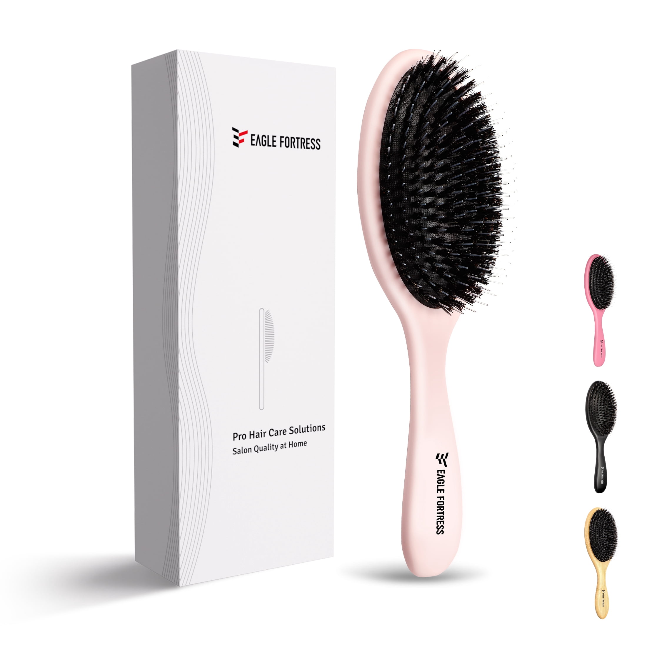 EAGLE FORTRESS Matte Boar Bristle & Nylon Hair Brush - Effortless ...