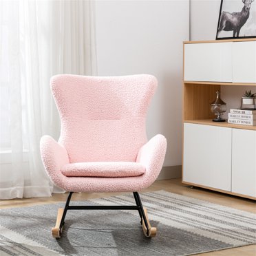 KINFFICT Accent Rocking Chair for Nursery, Upholstered Glider for ...