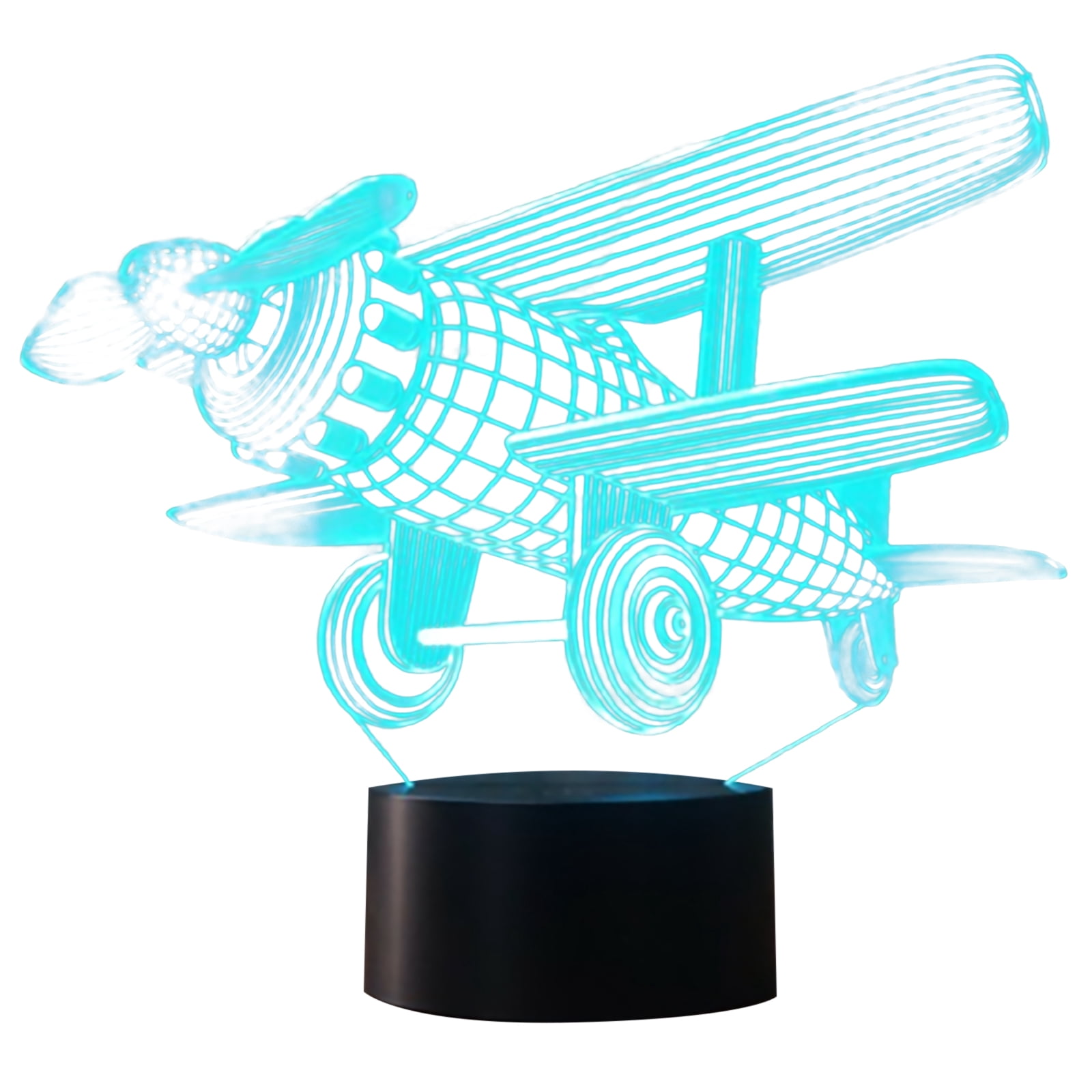 Glider Plane Light Acrylic Panel with Lamp ABS Base 3D Illusion Night ...