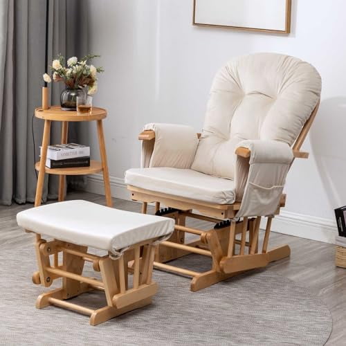 Glider Rocker Replacement Cushions with Storage Pocket, 5PCS, Soft ...