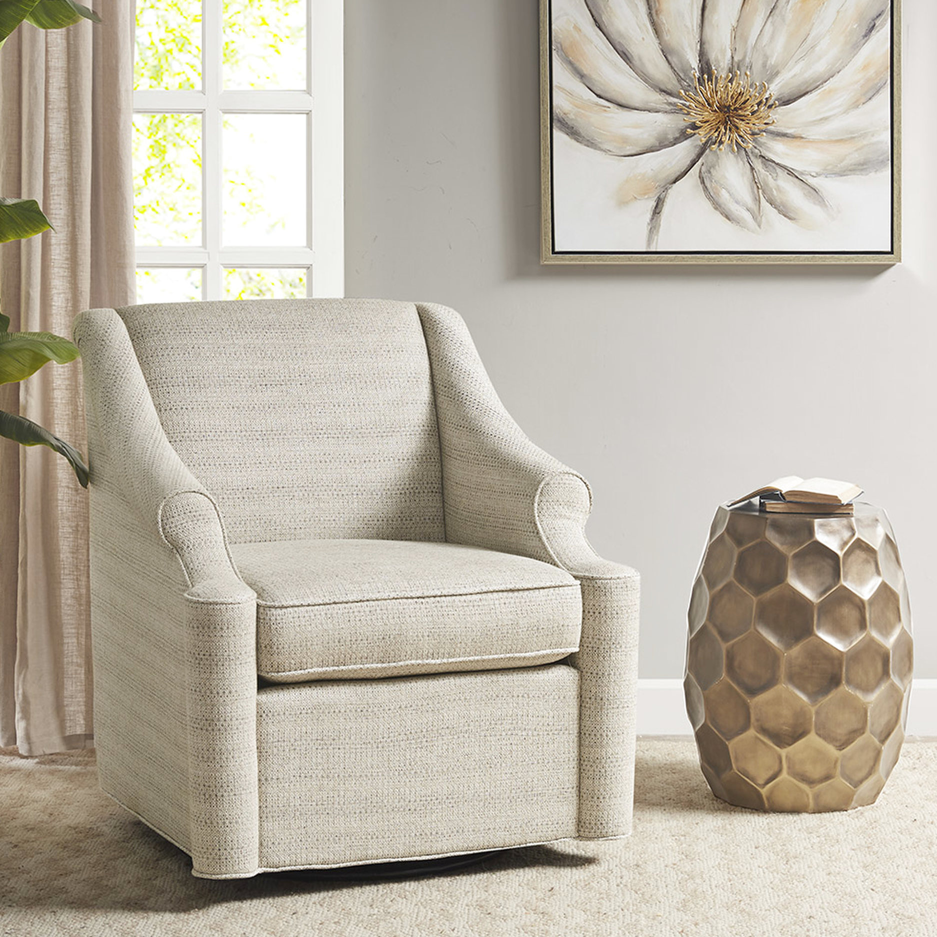 Glider Swivel Chair | Rotate and Rock in Home Decor | Solid Wood and ...