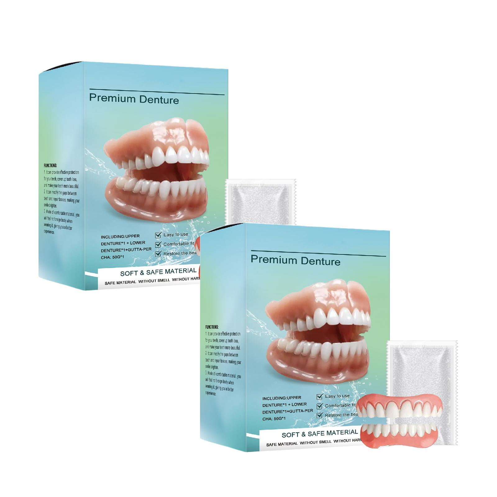Glidewellpd Full Denture Set for Men Premium Silicone and Advanced ...