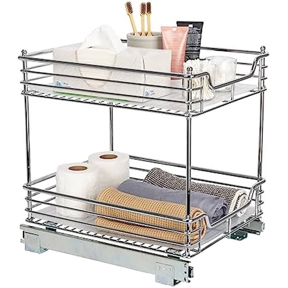 Glidez Chrome-Plated Steel Pull-Out/Slide-Out Storage Organizer with ...