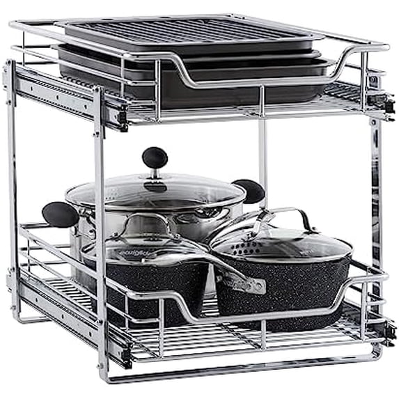 Glidez Multipurpose Chrome-Plated Steel Pull-Out/Slide-Out Basket ...