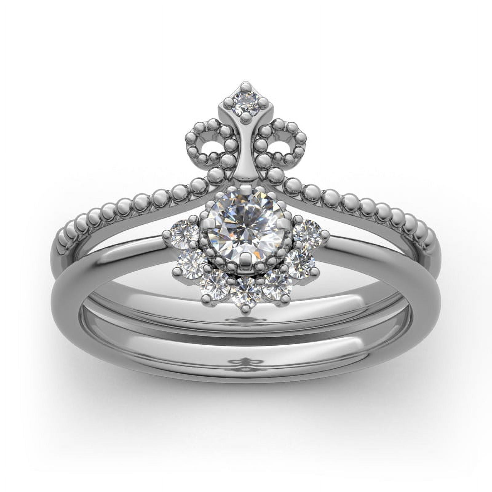 Glimmer Jewel Bridal 14K White Gold Over Rings for Wedding - 2.4 Ct ...