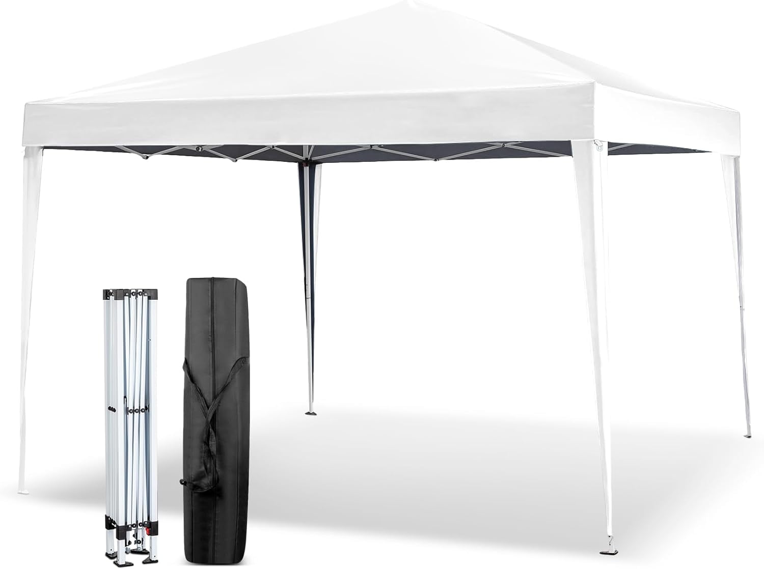 GlimmerGrove 10x10 Pop Up Canopy Tent, Outdoor Tent Canopy Foldable ...
