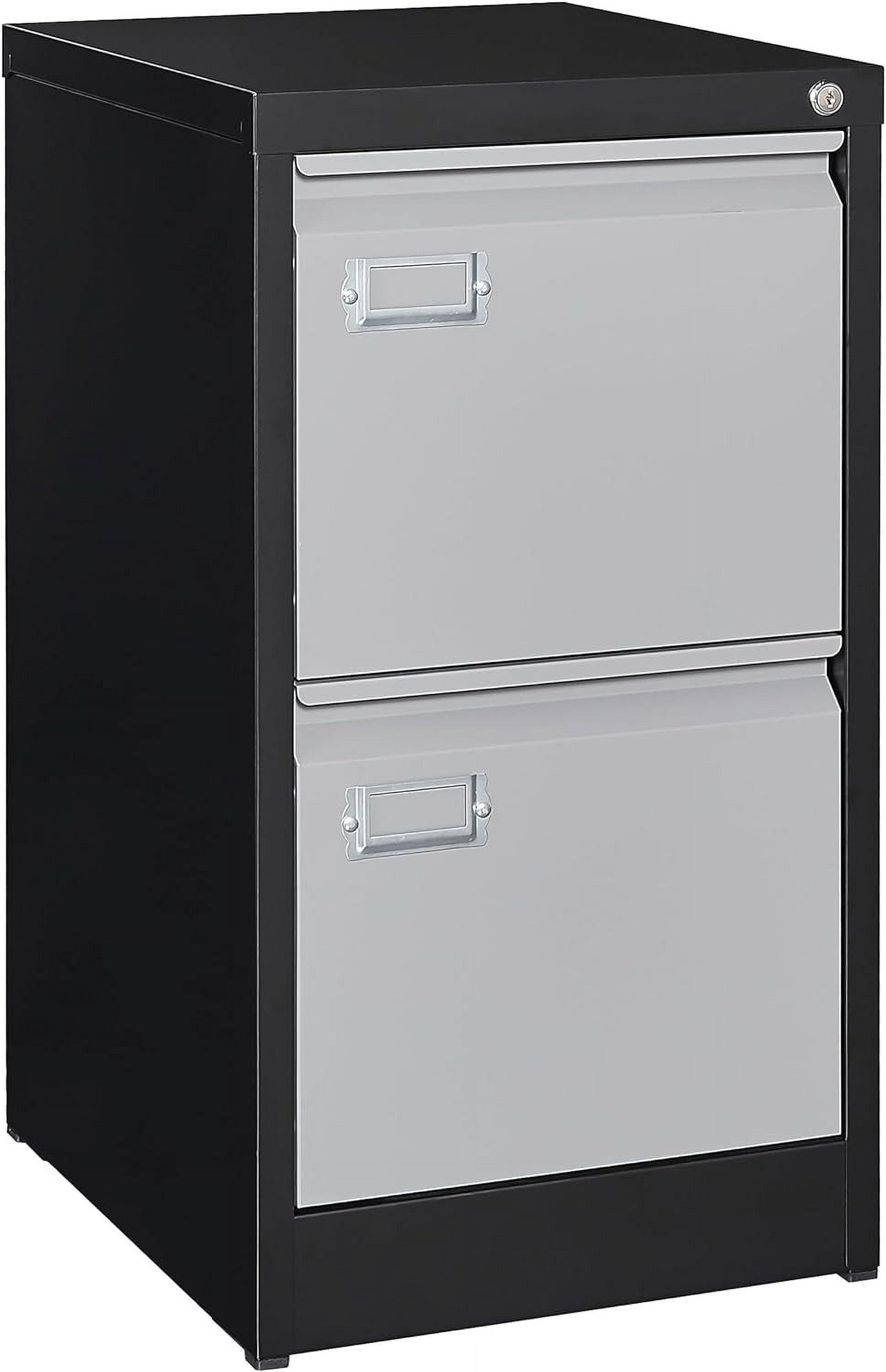 GlimmerGrove 2 Drawer File Cabinet with Lock Metal Vertical Filing ...