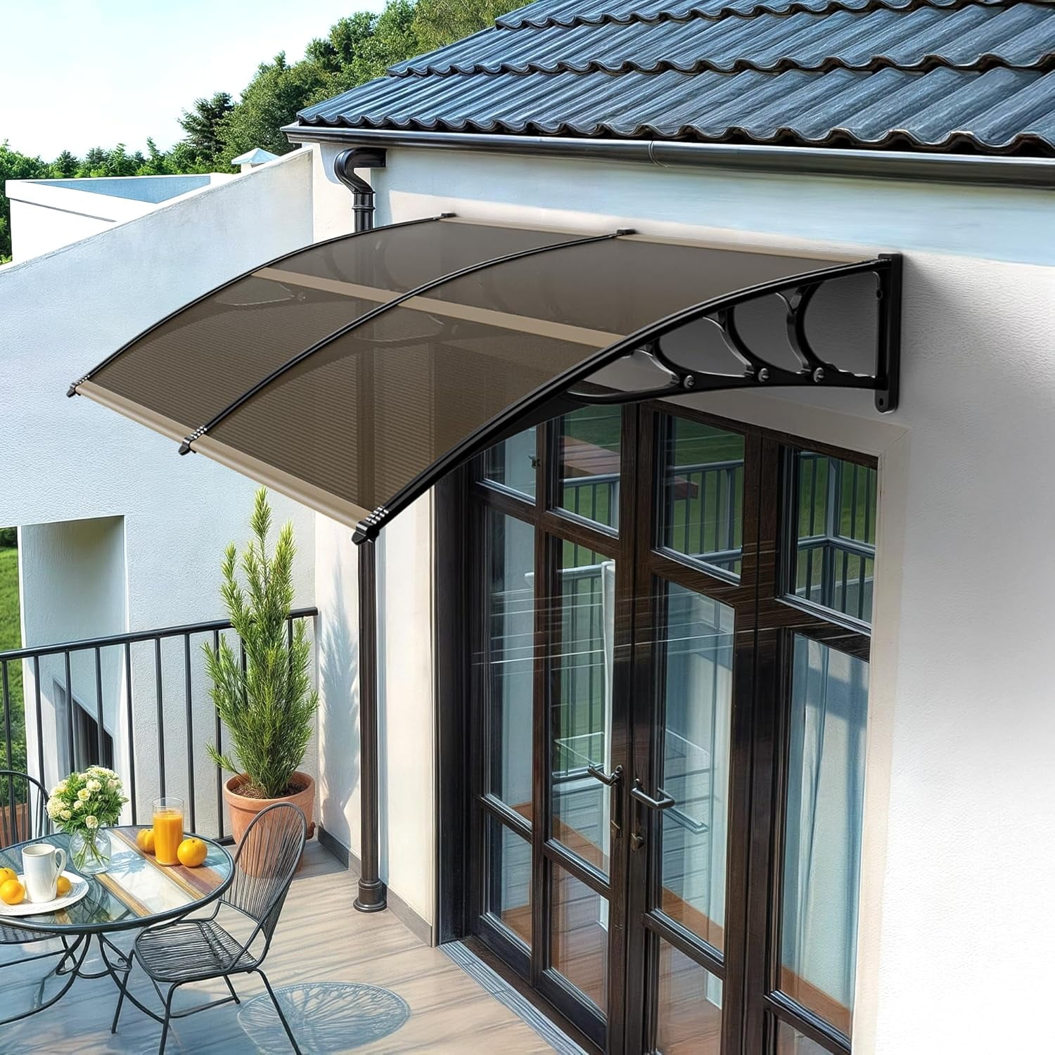 GlimmerGrove 40 x 80 Window Awning for Door Entrance, Outdoor Awning ...