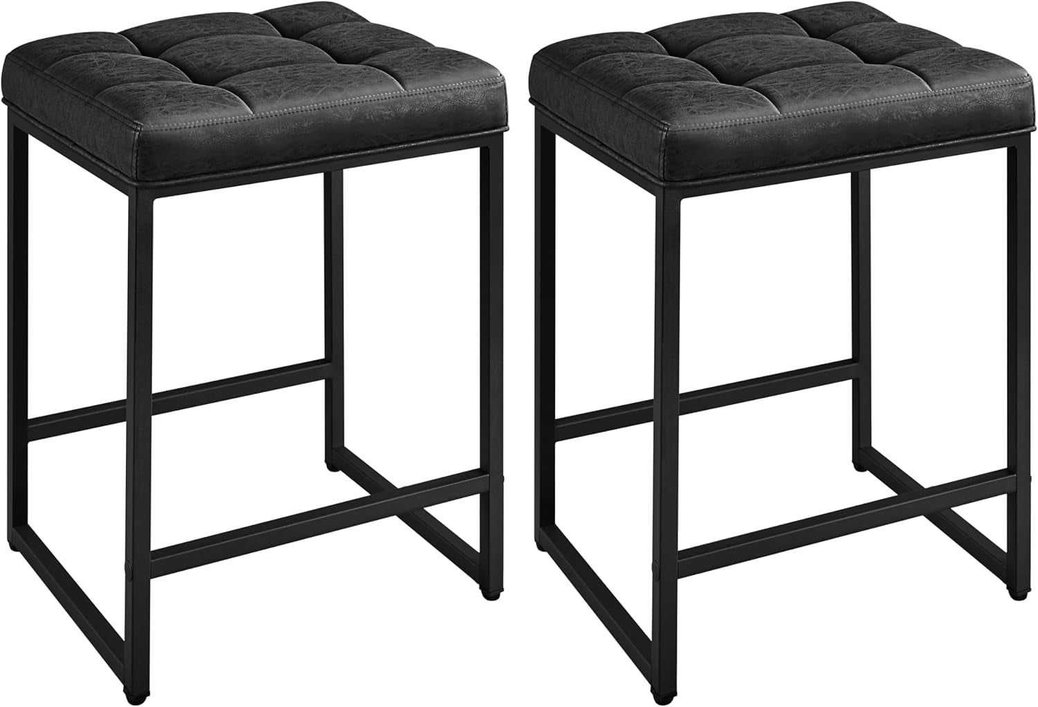 GlimmerGrove Bar Stools Set of 2, 24 Inch Counter Height Bar Stools Set ...