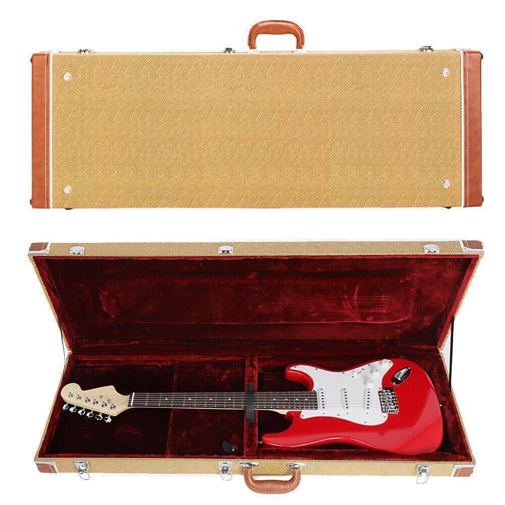 GlimmerGrove Electric Guitar Hard Case, Rectangle Wooden Standard 39 ...