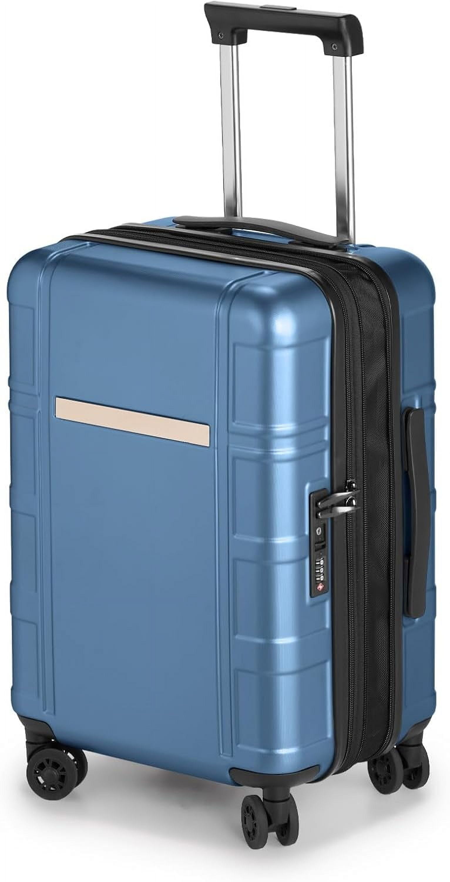 GlimmerGrove Expandable Carry on Luggage 22x14x9 Airline Approved, ABS ...