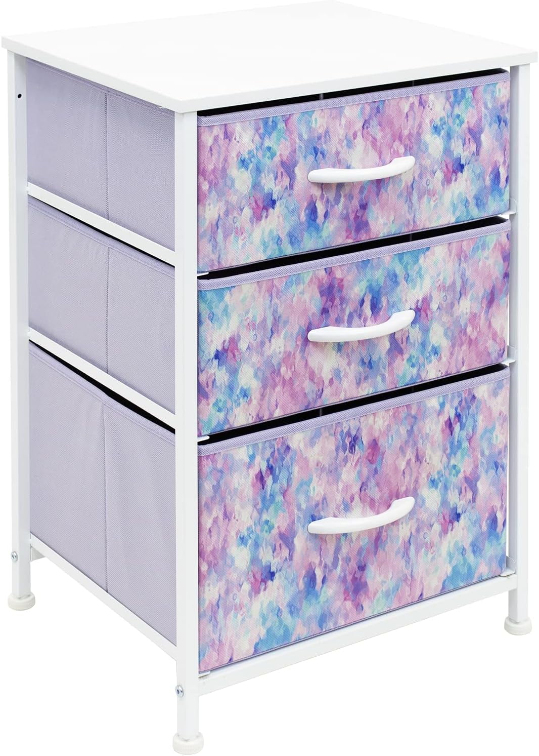 GlimmerGrove Nightstand Organizer with 3 Drawers - Kids Girls, Boys ...