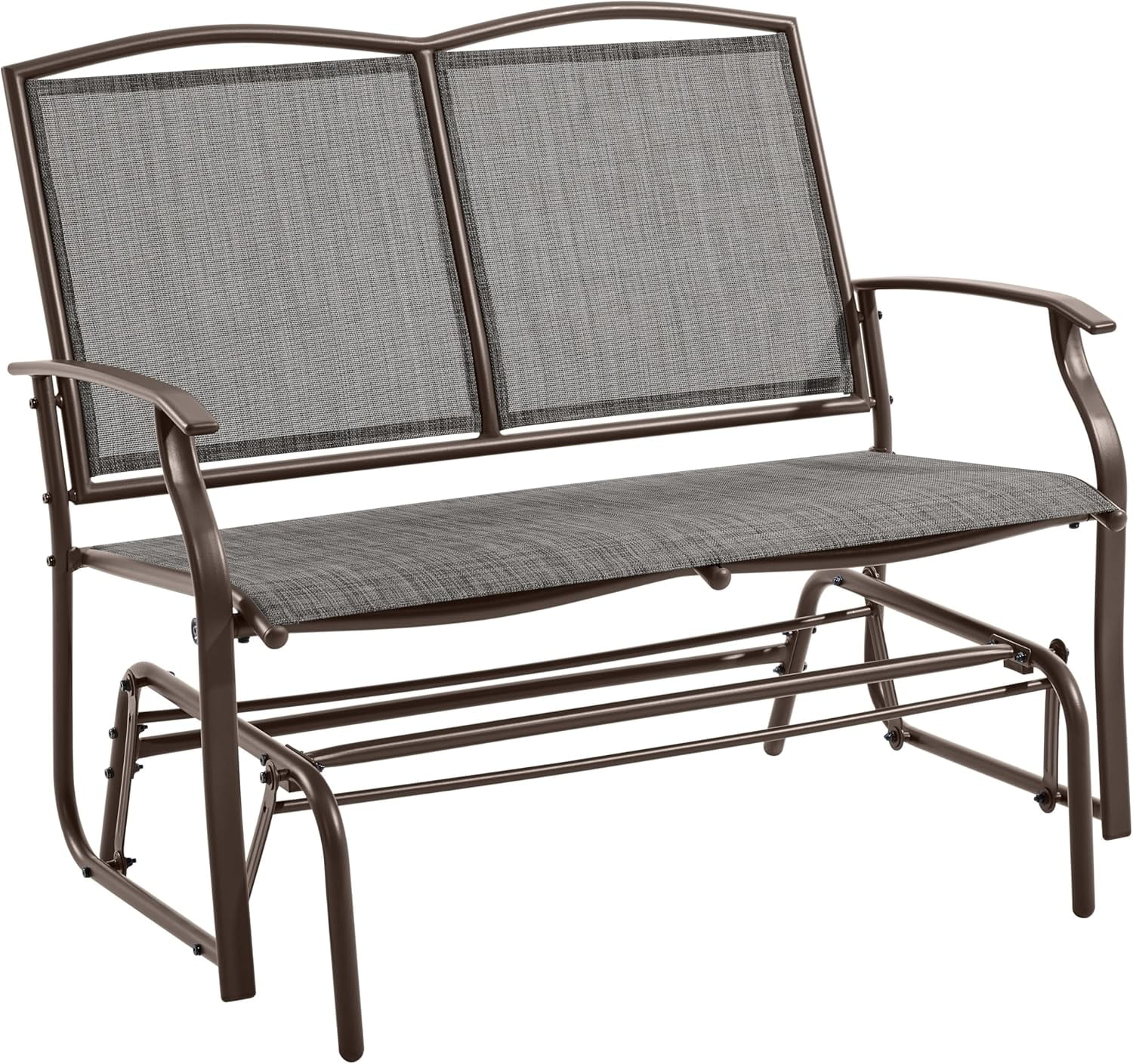 GlimmerGrove Outdoor Glider 2-Person Outdoor Glider Bench, Patio Glider ...